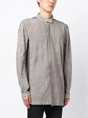 Boris Bidjan Saberi Stand-up-collar Cotton Shirt