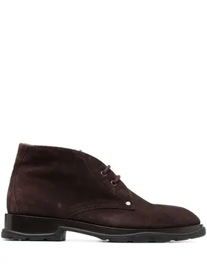 Alexander McQueen Lace-up Suede Boots