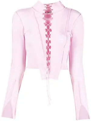 JULFER Fine-ribbed Cropped Top