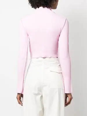 JULFER Fine-ribbed Cropped Top