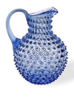 KLIMCHI Hobnail Crystal Jug - Blue