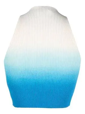 SSHEENA Ombré-effect Ribbed Knit Top