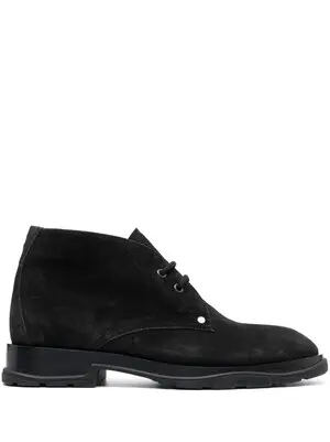 Alexander McQueen Lace-up Suede Boots - Black
