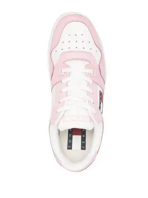 Tommy Hilfiger Embossed-logo Leather Sneakers