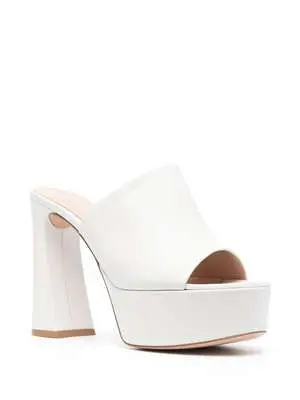 GIANVITO ROSSI 130mm Leather Sandals - White