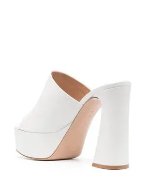 GIANVITO ROSSI 130mm Leather Sandals - White