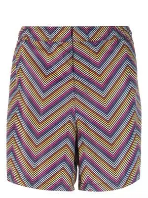 Missoni Zigzag-print Swim Shorts - Blue