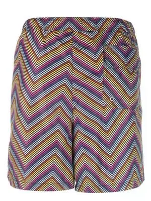Missoni Zigzag-print Swim Shorts - Blue