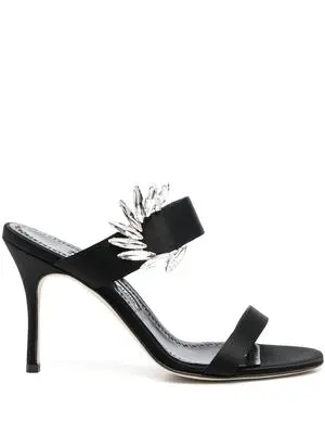 Manolo Blahnik 100mm Chivela Sandals - Black