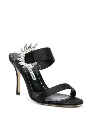 Manolo Blahnik 100mm Chivela Sandals - Black