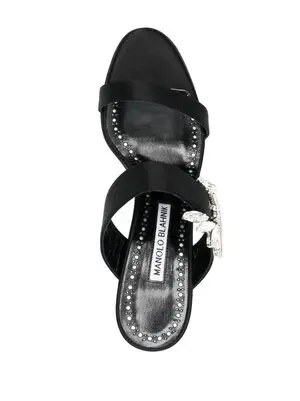 Manolo Blahnik 100mm Chivela Sandals - Black