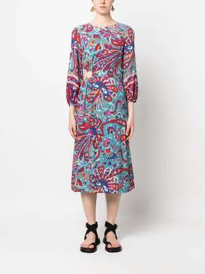 Ba&sh Monica Floral-print Midi Dress