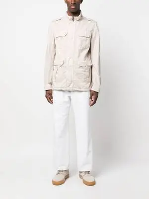 Herno Zip-up Utility Jacket - Neutrals