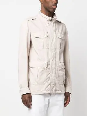 Herno Zip-up Utility Jacket - Neutrals