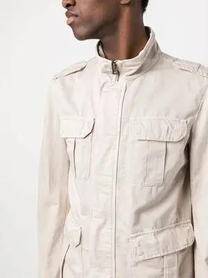 Herno Zip-up Utility Jacket - Neutrals