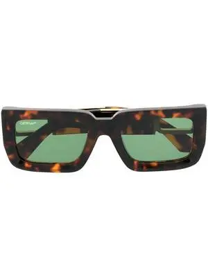 Off-White Tortoiseshell Square-frame Sunglasses