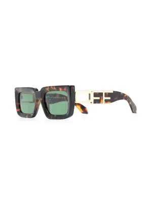 Off-White Tortoiseshell Square-frame Sunglasses