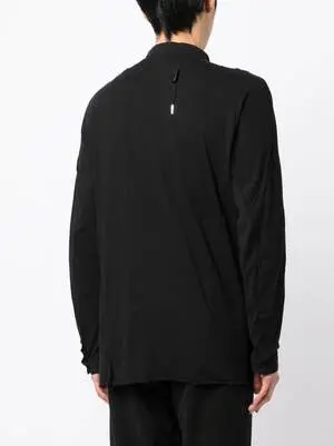 Boris Bidjan Saberi Stand-up-collar Cotton Shirt - Black
