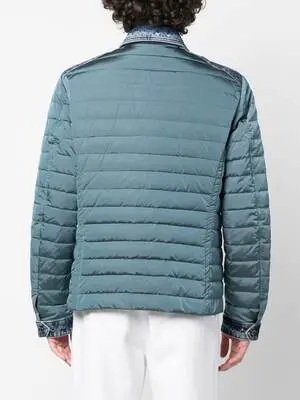MOORER Denim-trim Padded Jacket