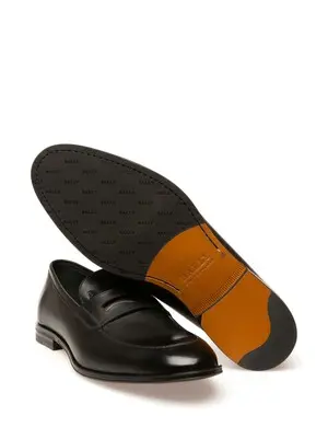 Bally Webb Leather Loafers - Black