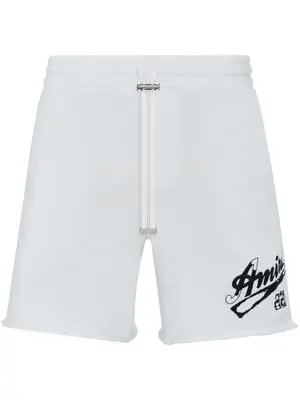 Amiri Embroidered Logo Cotton Shorts
