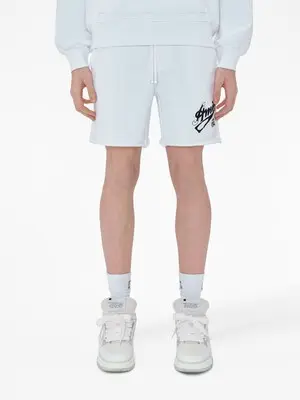 Amiri Embroidered Logo Cotton Shorts