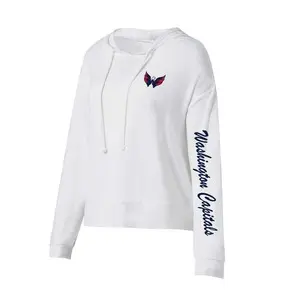 CONCEPTS SPORT White Washington Capitals Accord Hacci Long Sleeve Hoodie T-shirt - Cream