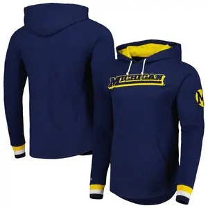 Mitchell & Ness Michigan Wolverines Legendary Raglan Pullover Hoodie - Navy