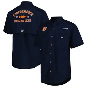 Columbia Auburn Tigers Bonehead Button-up Shirt - Navy