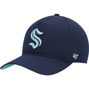 '47 Deep Sea Blue Seattle Kraken Primary Hitch Snapback Hat - Navy