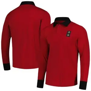 Adidas 2023 Player Atlanta United Fc Travel Long Sleeve Polo - Red
