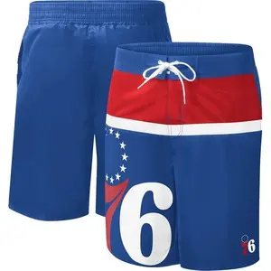 G-III SPORTS BY CARL BANKS Philadelphia 76ers Sea Wind Swim Trunks - Royal