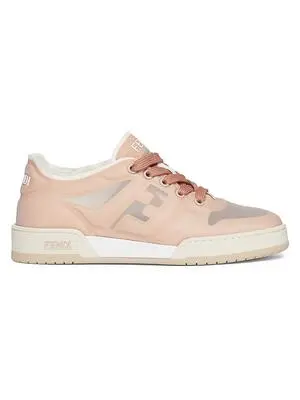 Fendi Women's Match Mesh Low-Top Sneakers - Pink  - Pink