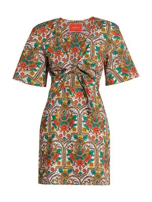 La DoubleJ Women's Printed Peek-A-Boo Minidress - Corte White  Corte White
