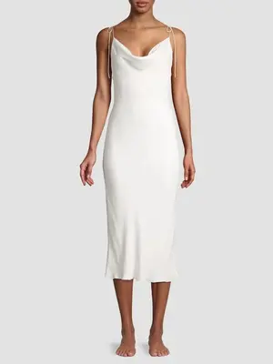 Kiki De Montparnasse Tie Strap Midi Slip Dress
