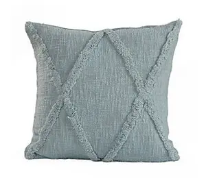 OX BAY TRADING CO. Ox Bay Diamond Tufted Cotton Throw Pillow, 18' X 18 - One-color