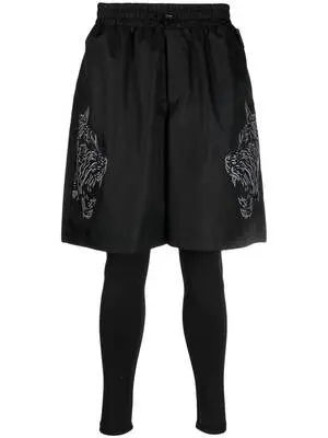 PLEIN SPORT Tiger-print Running Short-pants