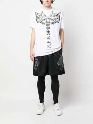 PLEIN SPORT Tiger-print Running Short-pants