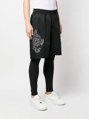 PLEIN SPORT Tiger-print Running Short-pants