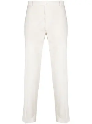 DELL'OGLIO Slim-cut Chino Trousers - Neutrals