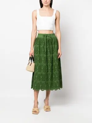 Ulla Johnson Clarabella Eyelet-detail Skirt