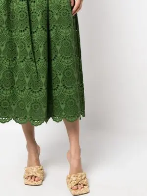 Ulla Johnson Clarabella Eyelet-detail Skirt