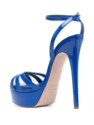LE SILLA Lola 140mm Sandals - Blue