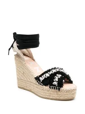 Manebí 110mm Crystal-embellished Wedge Espadrilles