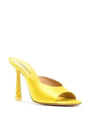 Off-White 100mm Pop Lollipop Satin Sandals - Yellow
