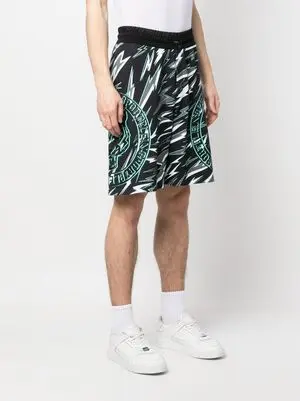 PLEIN SPORT Tiger-print Jogging Shorts