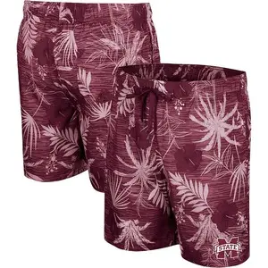 COLOSSEUM Mississippi State Bulldogs What Else Is New Swim Shorts - Maroon