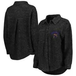 GAMEDAY COUTURE Kentucky Wildcats Switch It Up Tri-blend Button-up Shacket - Black
