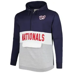 Profile Washington Nationals Fleece Half-zip Hoodie