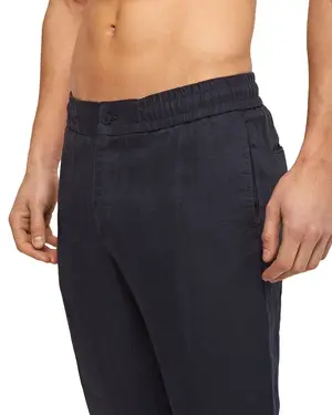 Orlebar Brown Cornell Tailored Fit Linen Trousers - Night Iris Ii